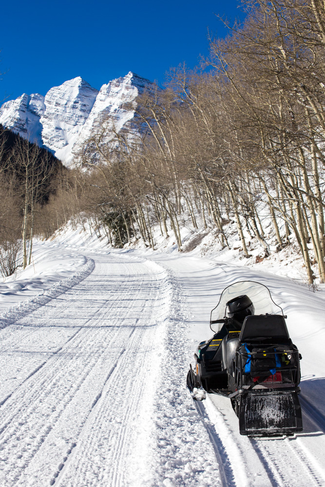 Maroon Bells in the Winter: Snowmobiling in Aspen, CO - Through My Lens